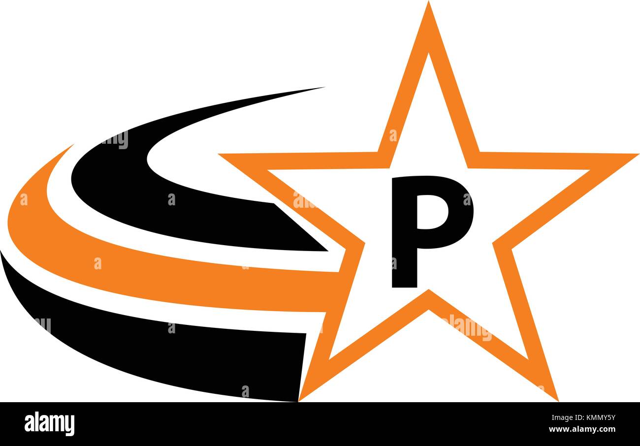 Star Swoosh Letter P Stock Vector Image & Art - Alamy