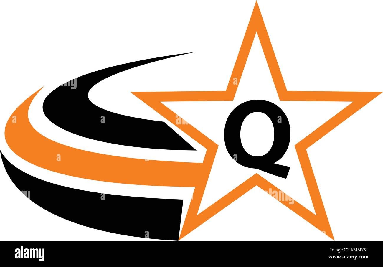 Star Swoosh Letter Q Stock Vector Image & Art - Alamy