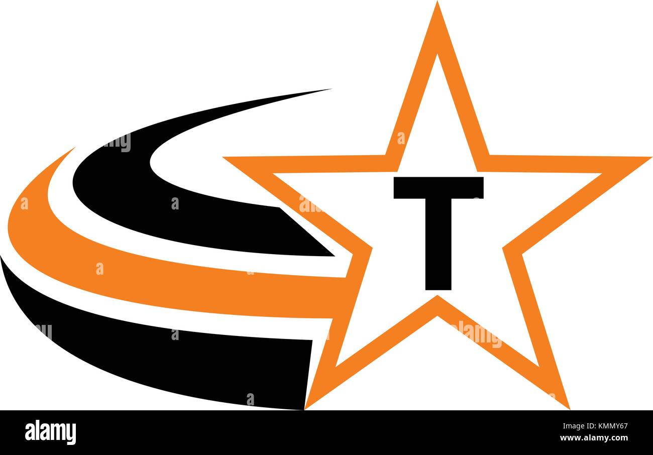 Star Swoosh Letter T Stock Vector Image & Art - Alamy