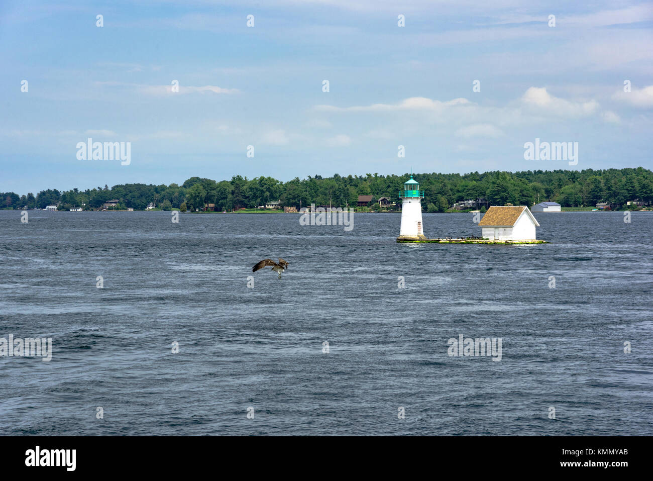 Thousand Islands National Park on St. Lawrence River; USA, Canada Stock ...