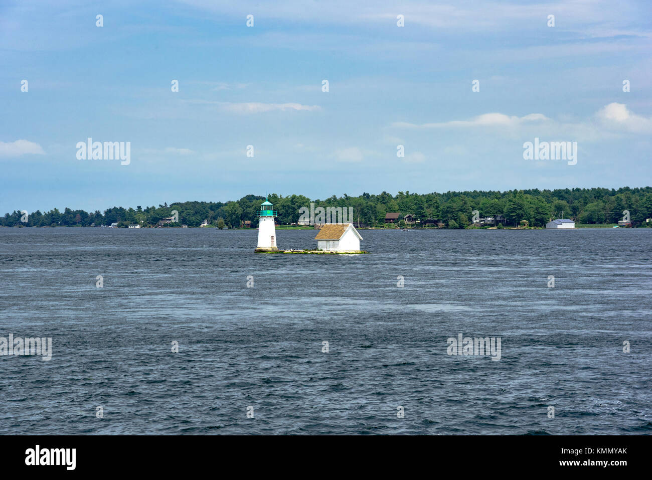 Thousand Islands National Park on St. Lawrence River; USA, Canada Stock ...