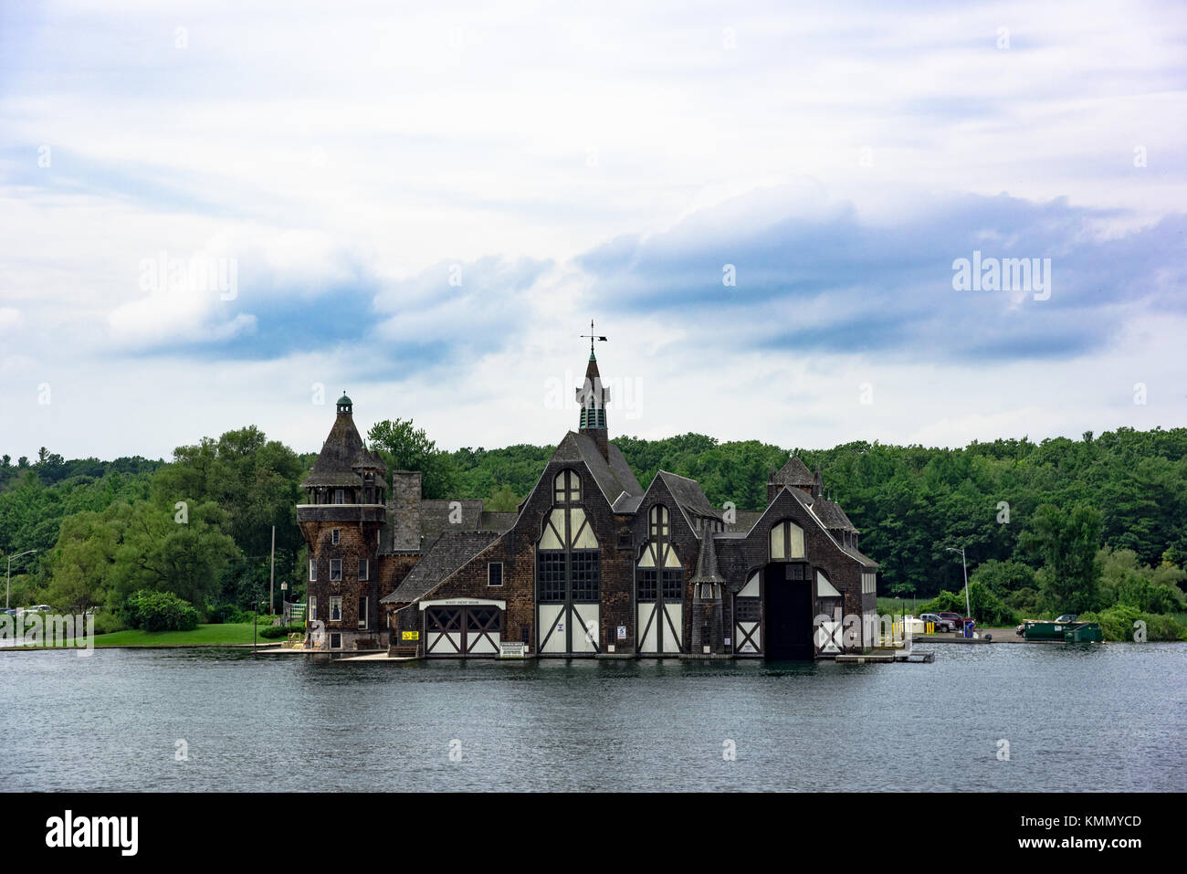Thousand Islands National Park on St. Lawrence River; USA, Canada Stock ...