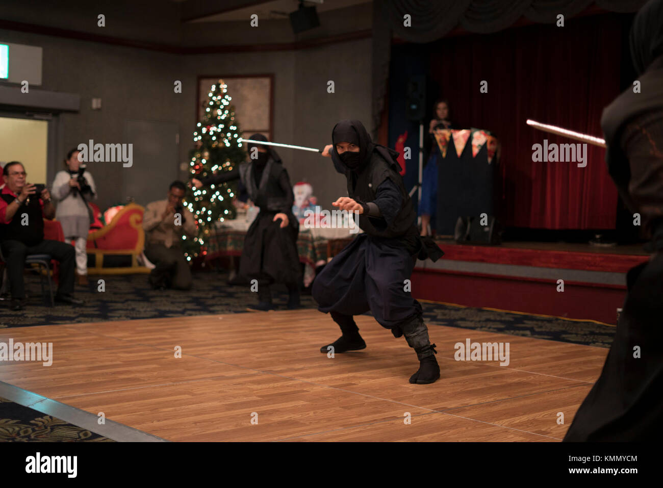 Rasetsu ninja performers conduct a show during the Japanese American ...