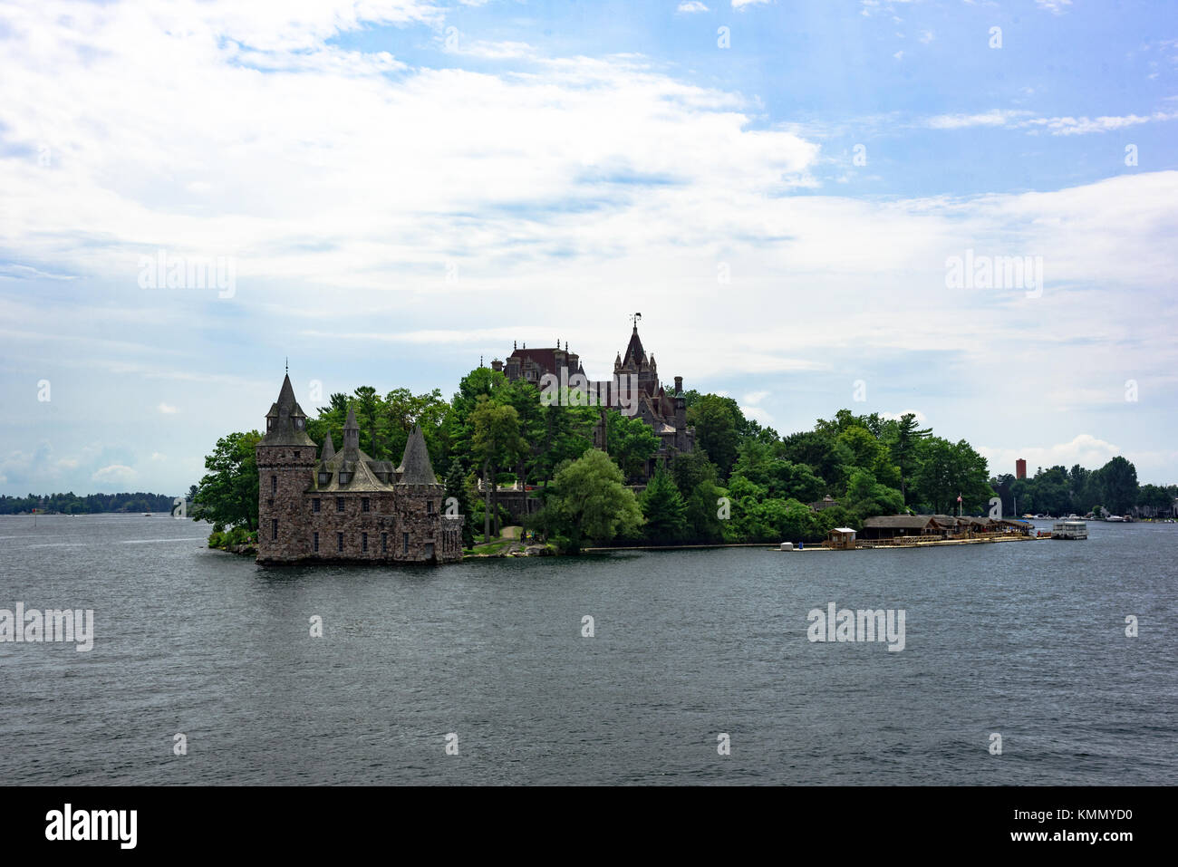 Thousand Islands National Park on St. Lawrence River; USA, Canada Stock ...