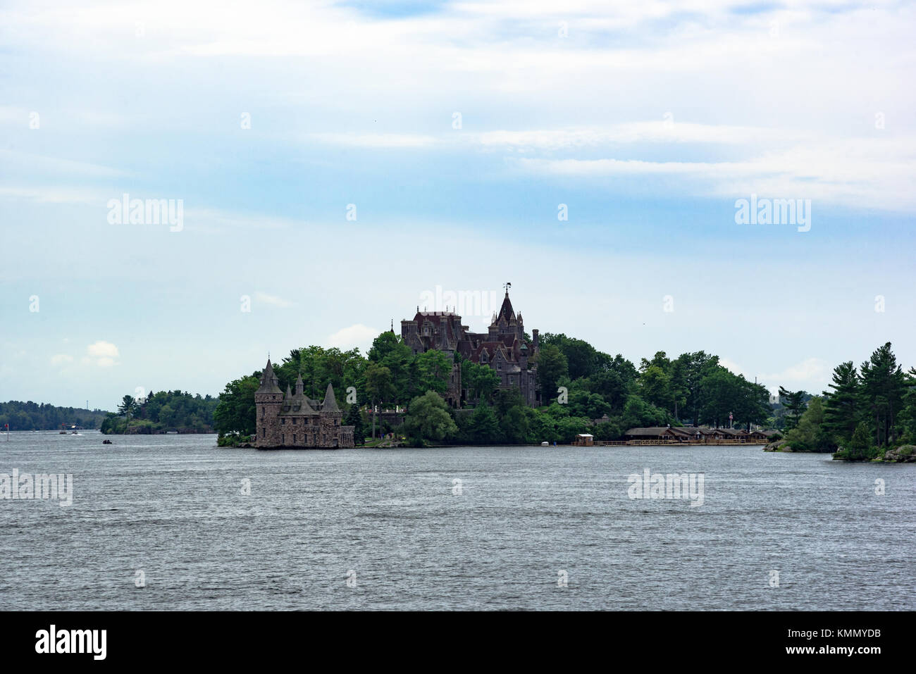 Thousand Islands National Park on St. Lawrence River; USA, Canada Stock ...