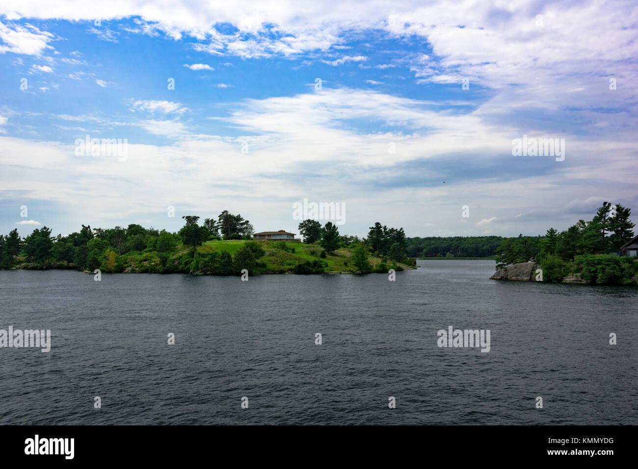Thousand Islands National Park on St. Lawrence River; USA, Canada Stock ...