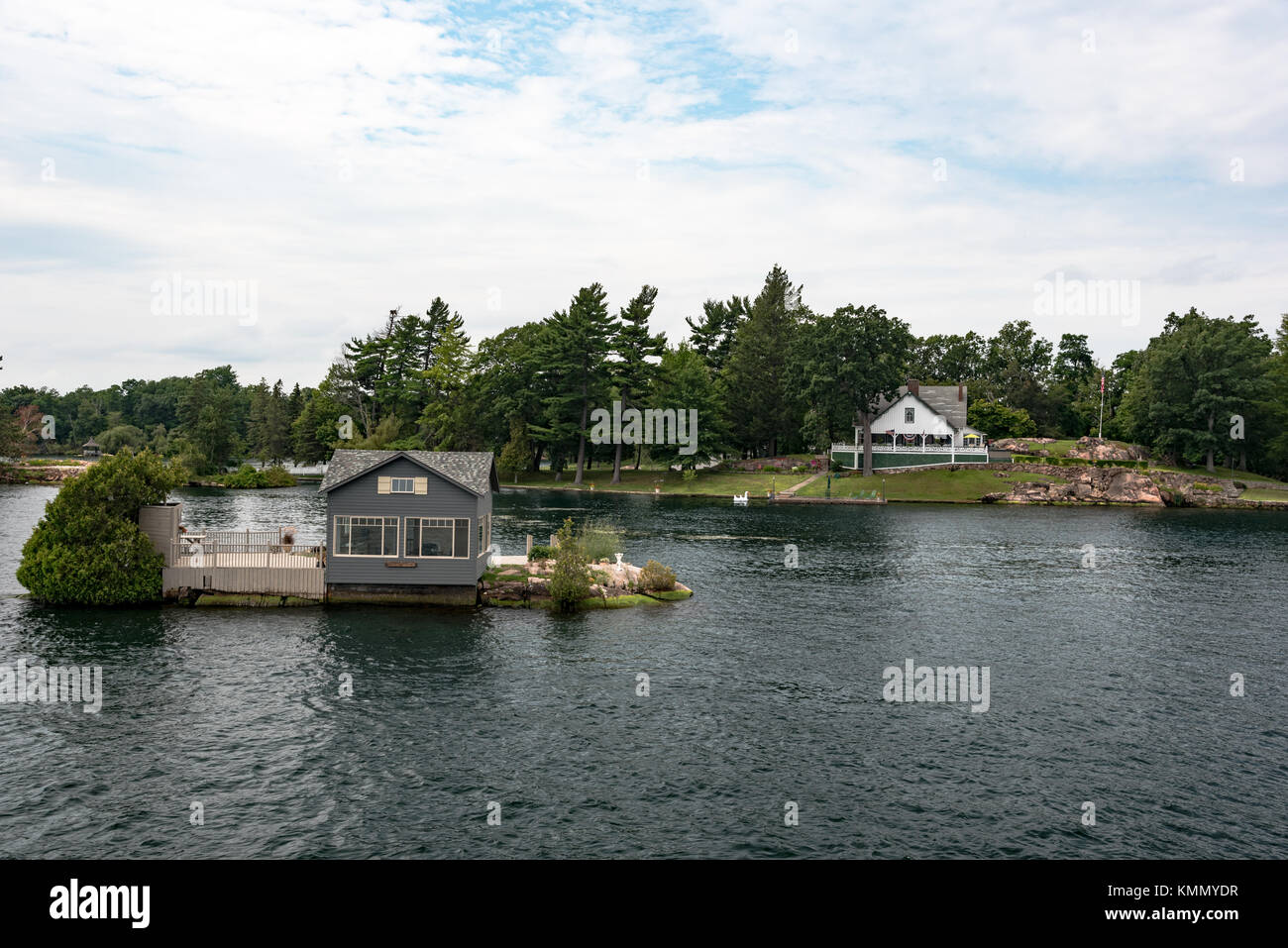 Thousand Islands National Park on St. Lawrence River; USA, Canada Stock ...
