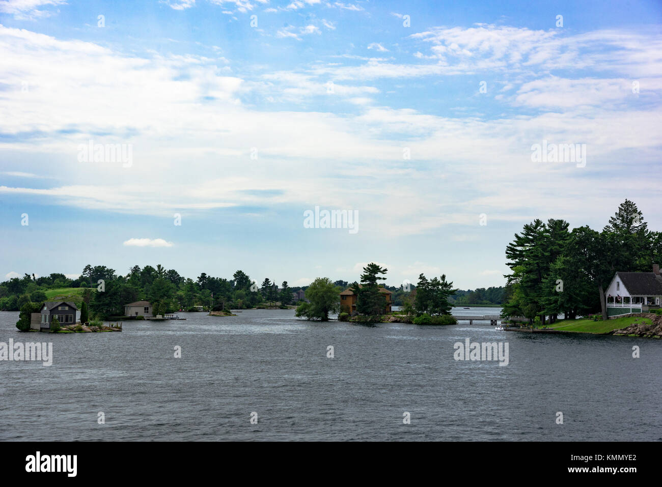 Thousand Islands National Park on St. Lawrence River; USA, Canada Stock ...