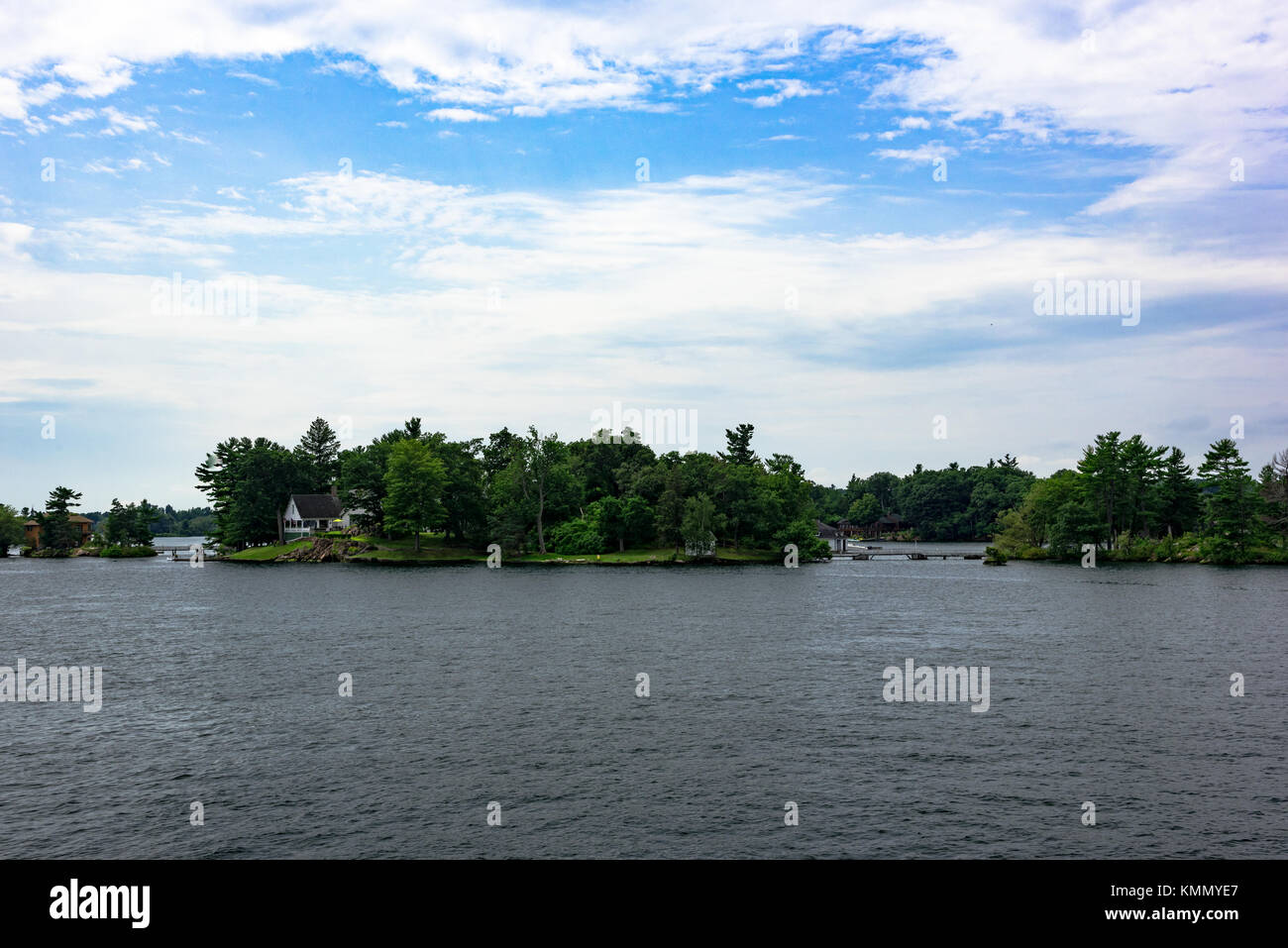 Thousand Islands National Park on St. Lawrence River; USA, Canada Stock ...