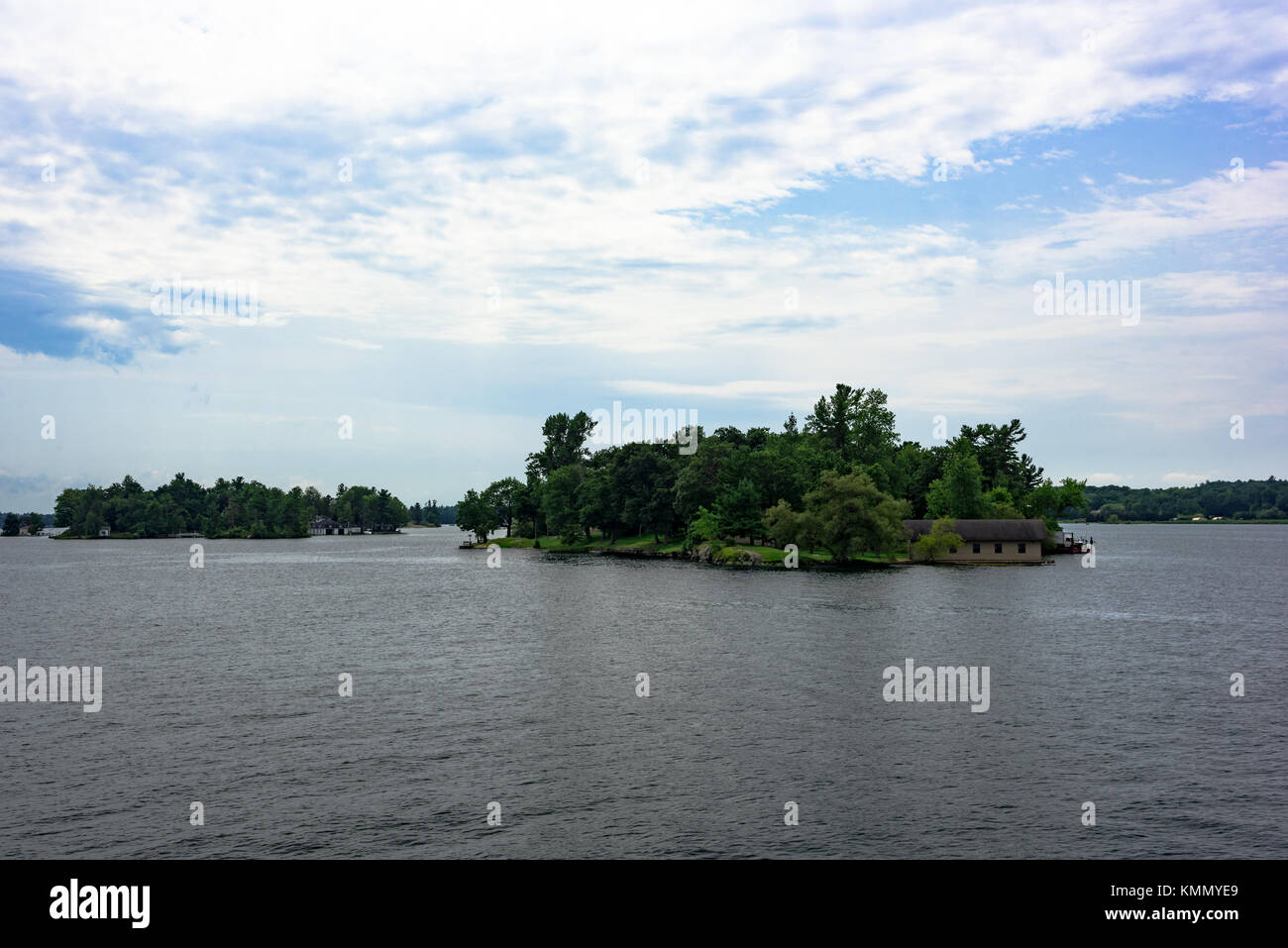 Thousand Islands National Park on St. Lawrence River; USA, Canada Stock ...