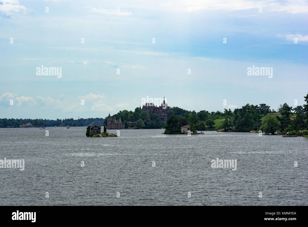 Thousand Islands National Park on St. Lawrence River; USA, Canada Stock ...