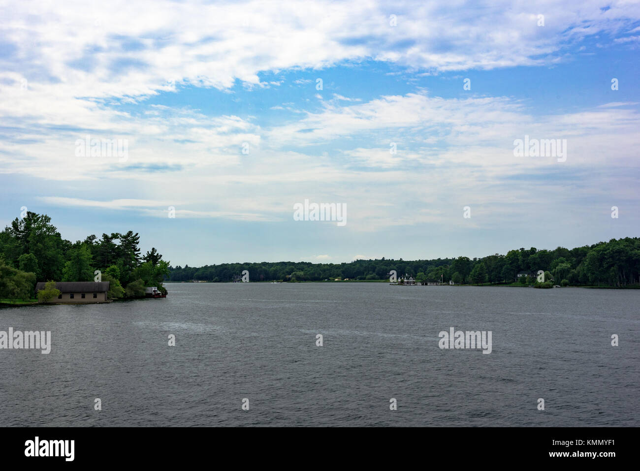 Thousand Islands National Park on St. Lawrence River; USA, Canada Stock ...