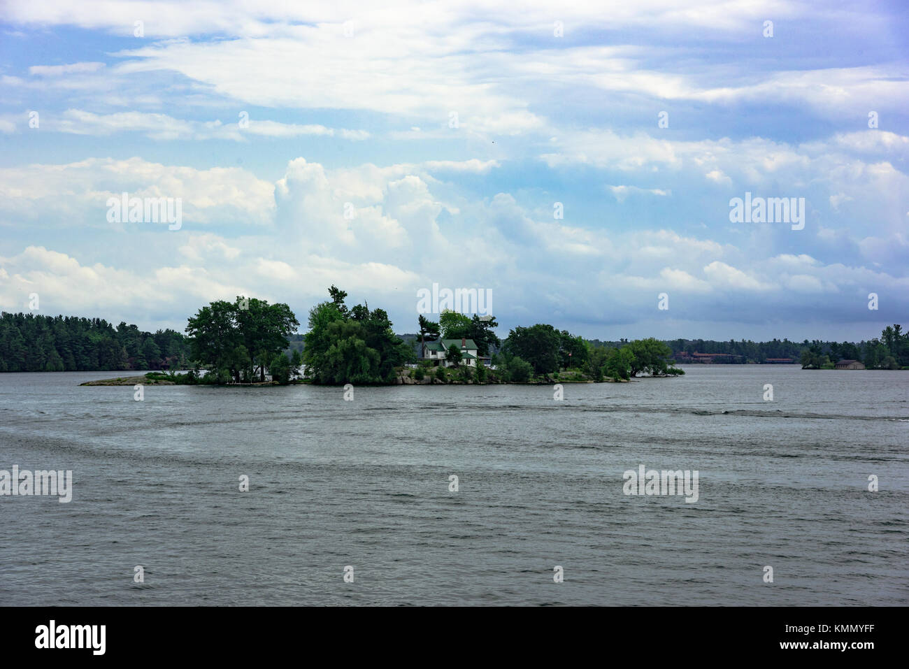 Thousand Islands National Park on St. Lawrence River; USA, Canada Stock ...
