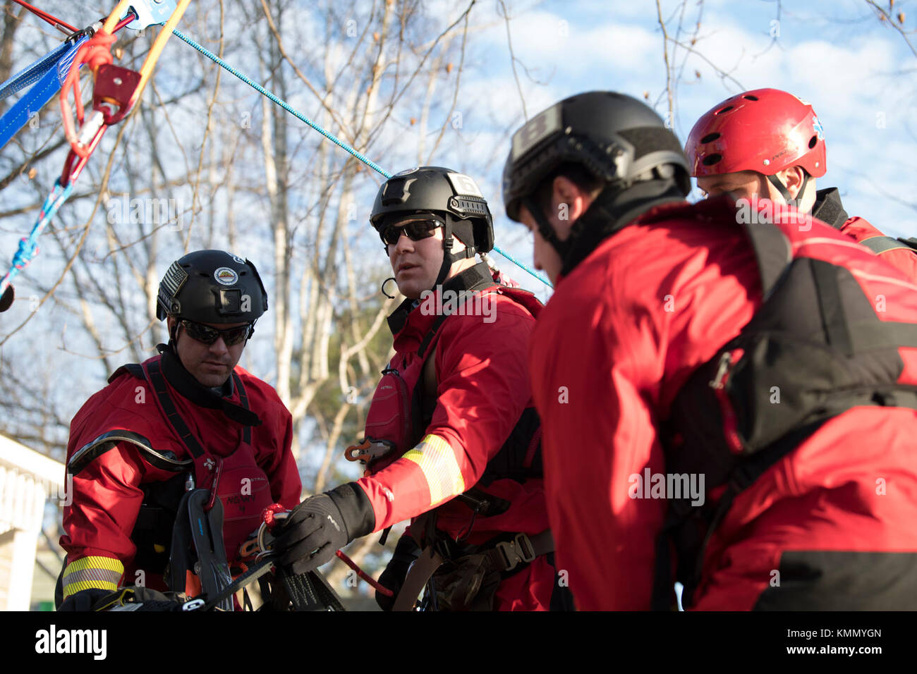 Members of the West Virginia Swift Water Rescue Team, comprised of more ...