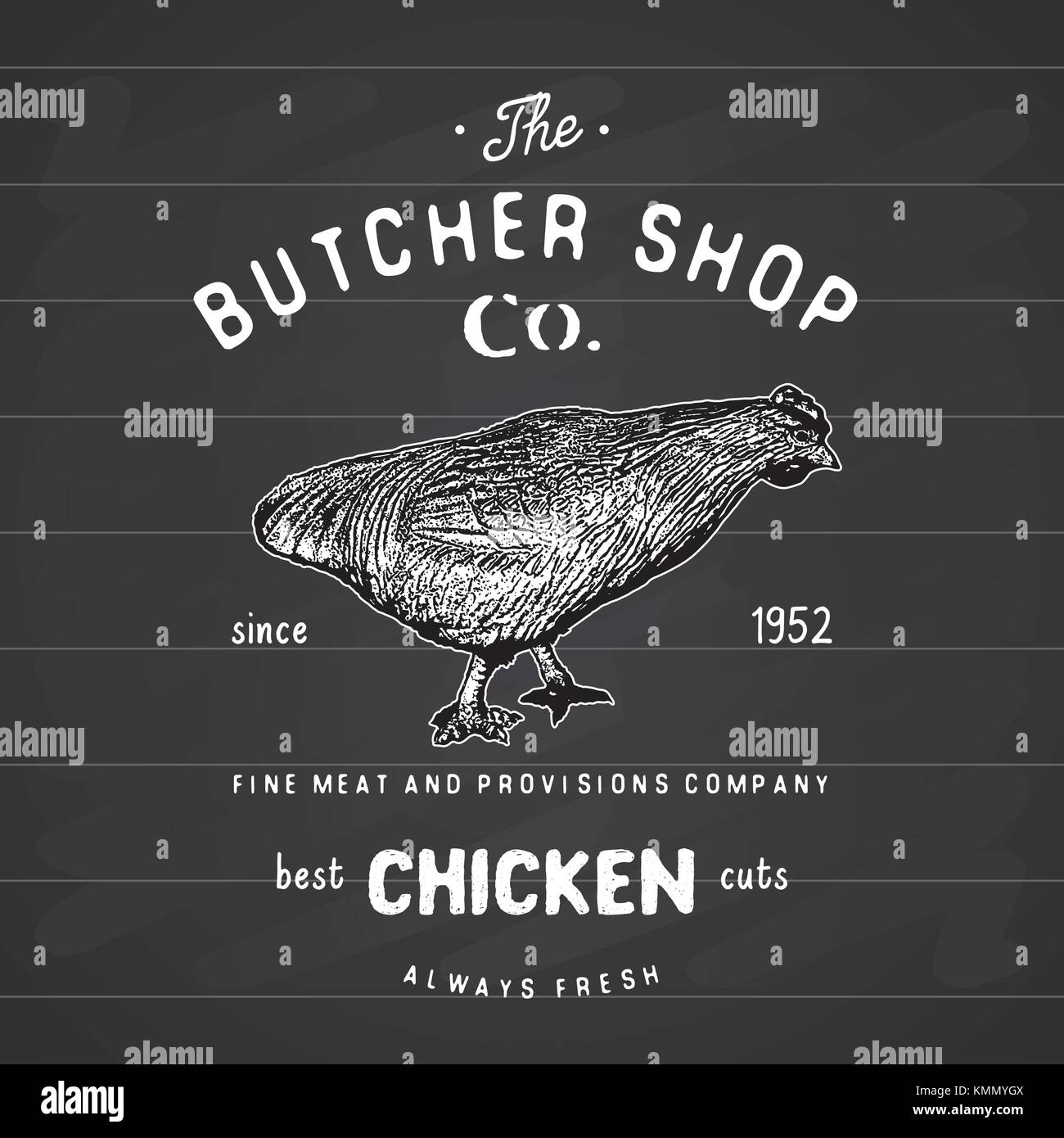 Butcher Shop vintage emblem, chicken meat products, butchery Logo ...