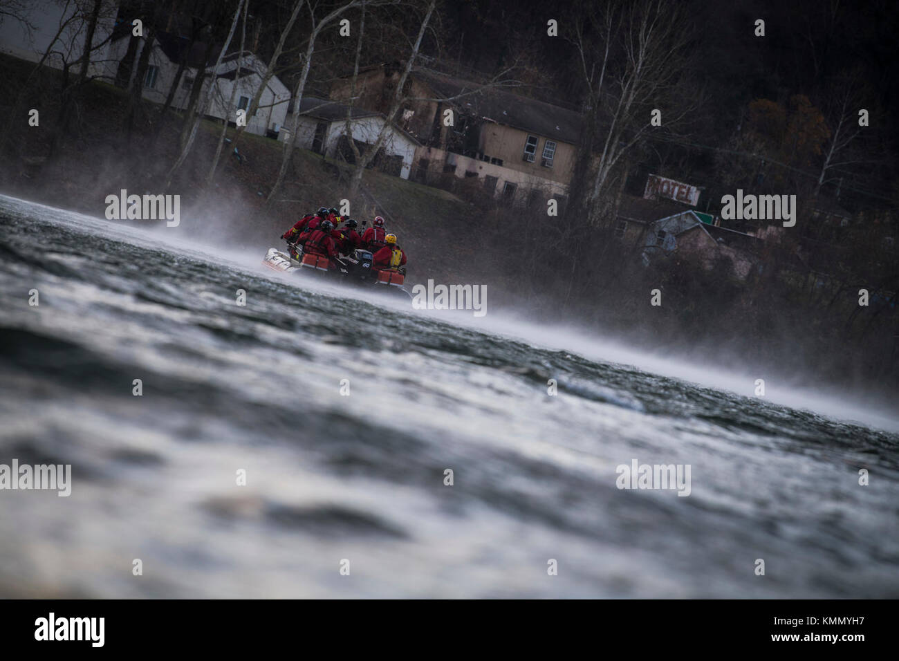 Members of the West Virginia Swift Water Rescue Team, comprised of more ...