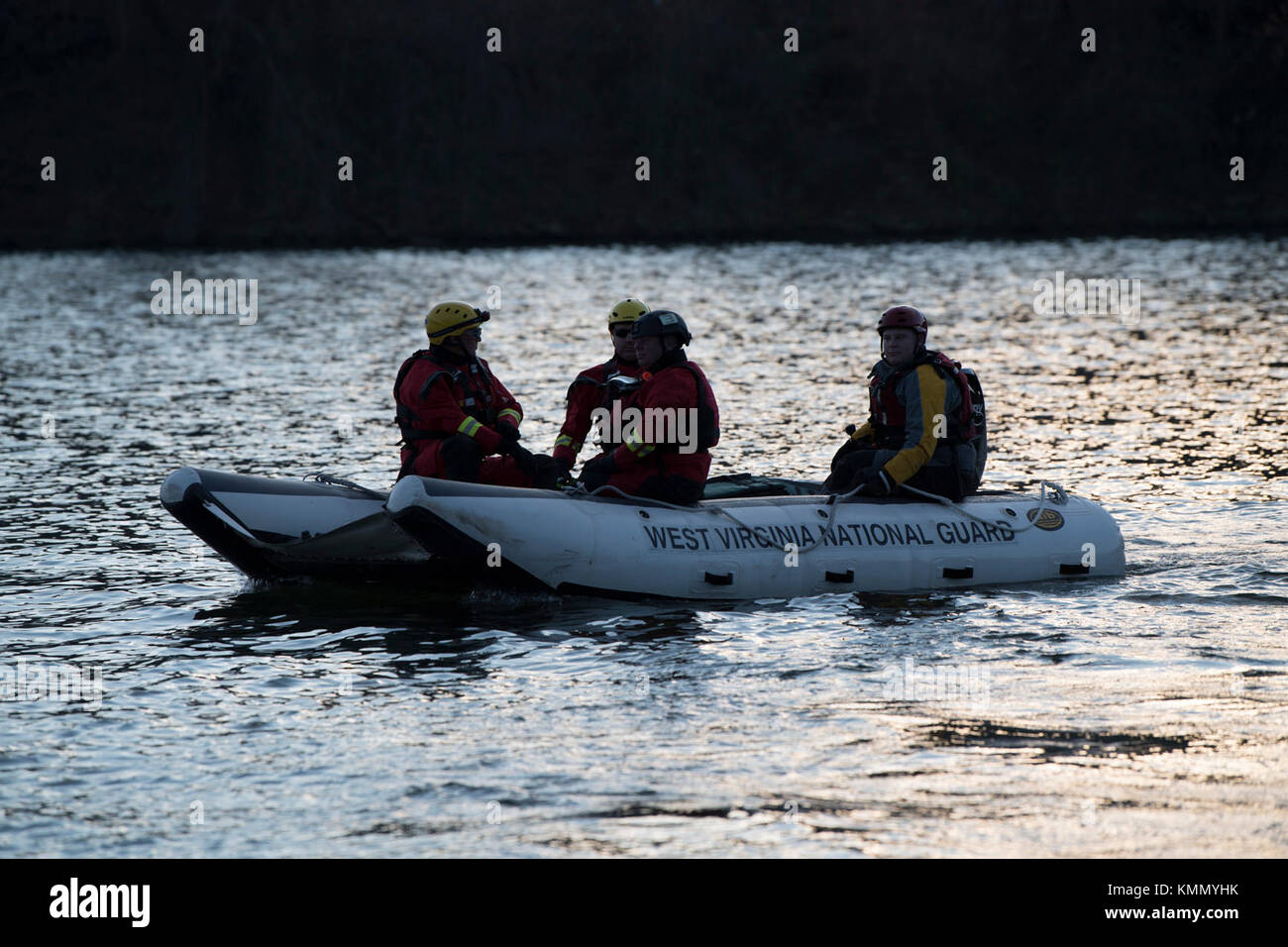 Members of the West Virginia Swift Water Rescue Team, comprised of more ...