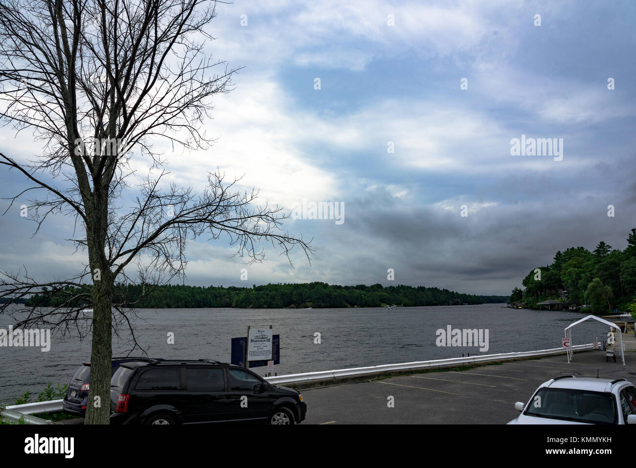 Thousand Islands National Park on St. Lawrence River; USA, Canada Stock ...