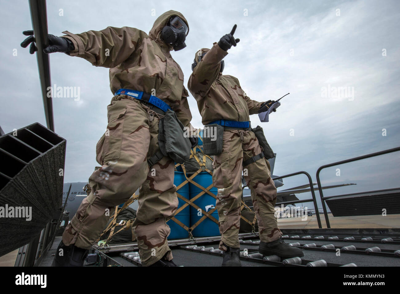 U.S. Air Force Aerial Porters in Mission Oriented Protective Posture ...