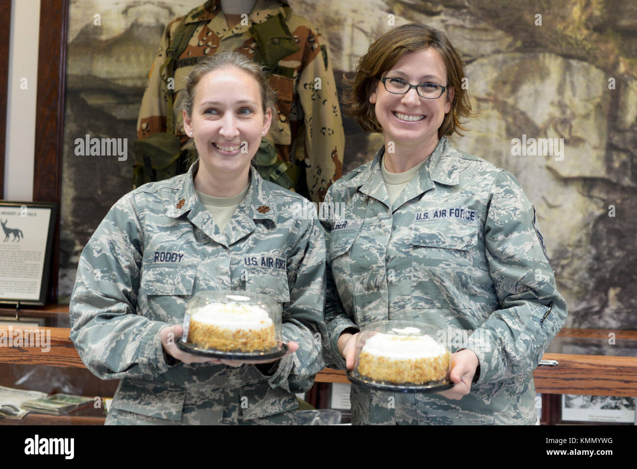 Air Force Maj. Christy Roddy and Air Force Master Sgt. Erin Wilber ...
