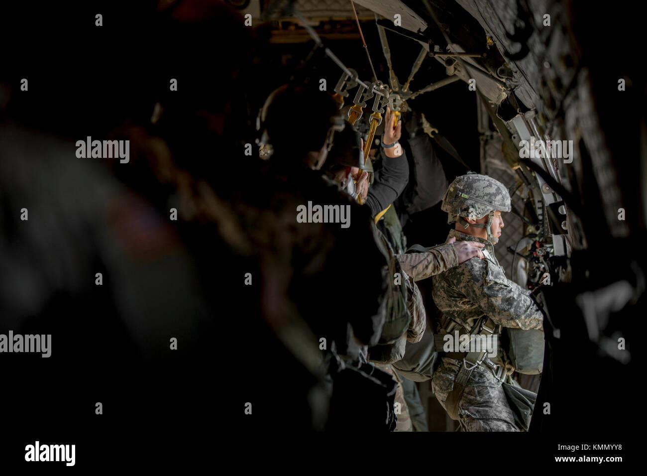 U.S. Army paratroopers prepare to jump during the 20th Annual Randy ...