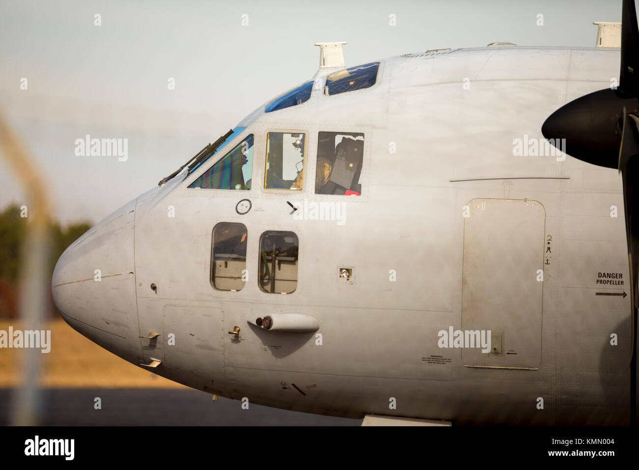 A C-27J Spartan lands on an airstrip during the 20th Annual Randy Oler ...