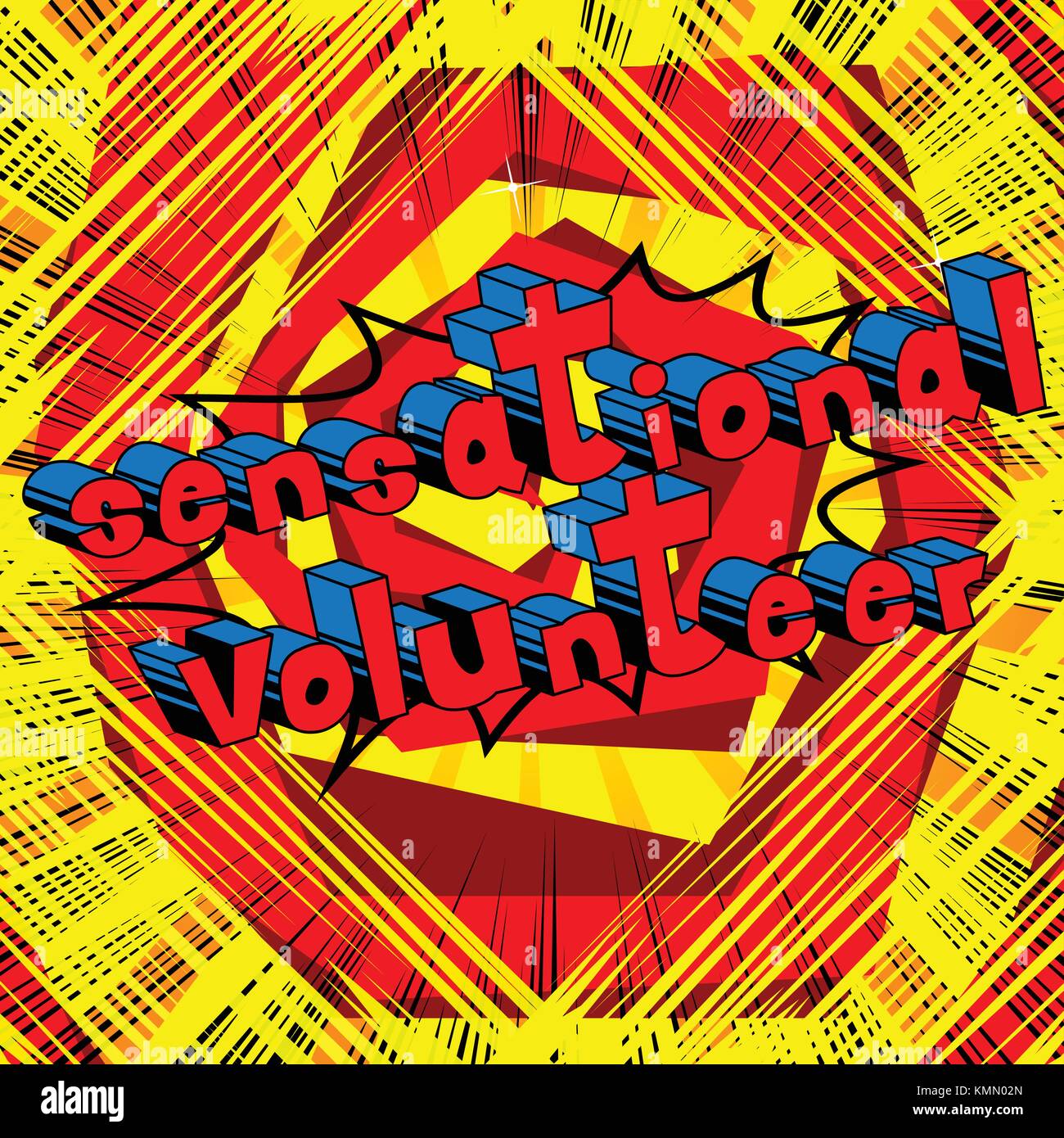 Sensational Volunteer - Comic book style word on abstract background ...