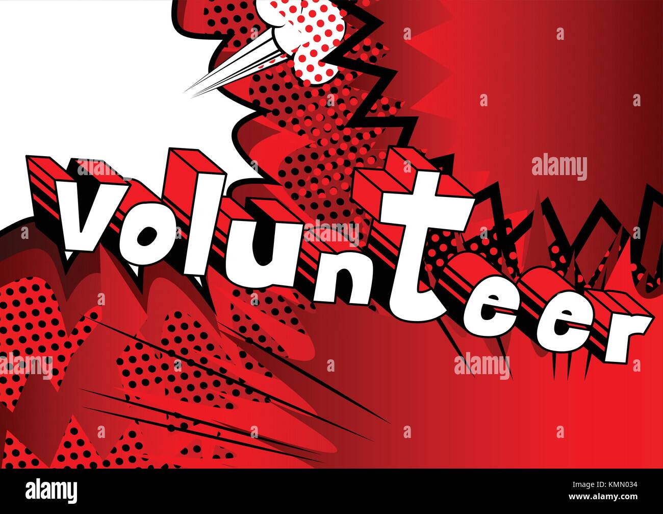 Volunteer - Comic book style word on abstract background Stock Vector ...