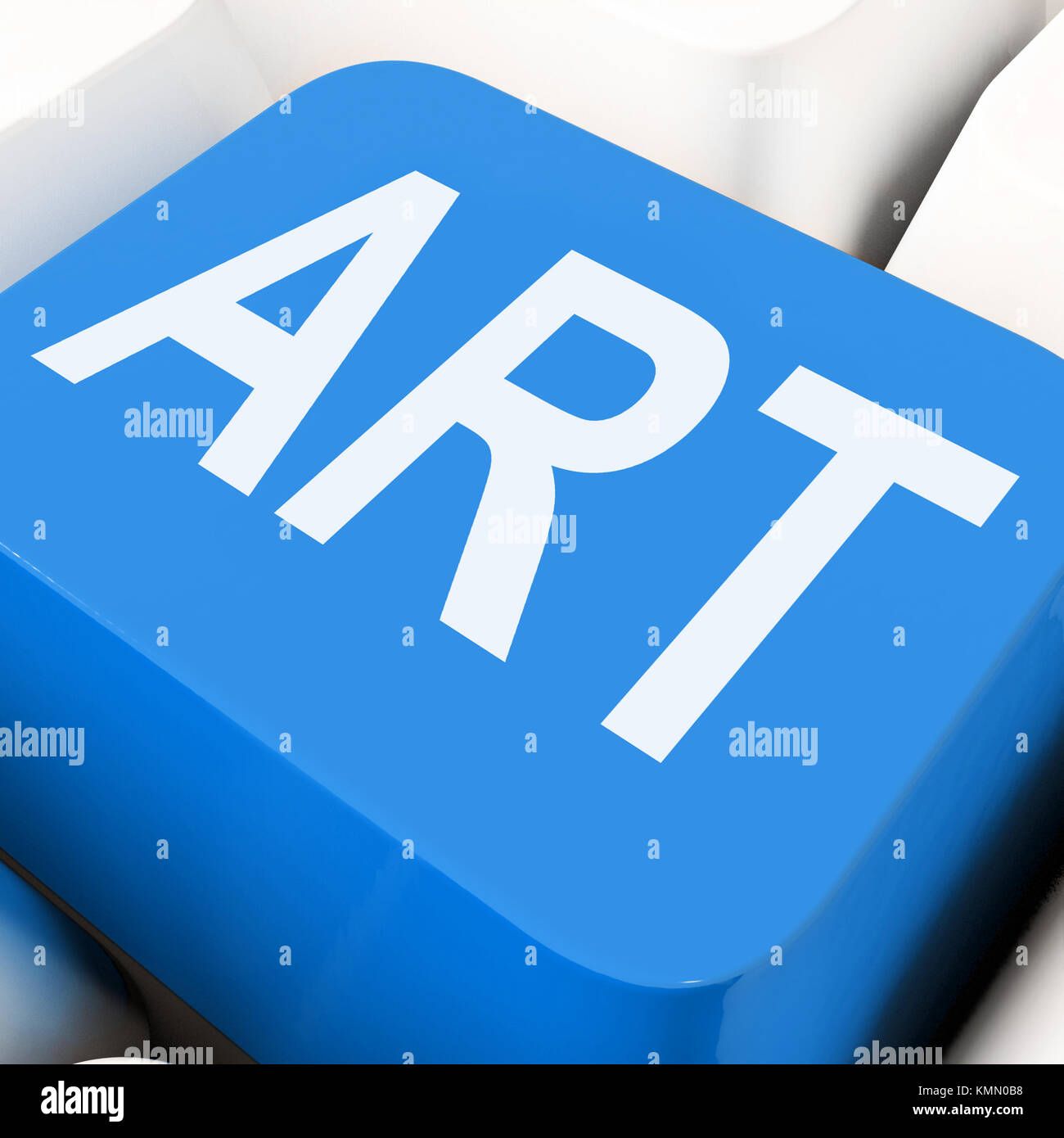Art Key On Keyboard Shows Drawing Artwork Or Painting Stock Photo - Alamy
