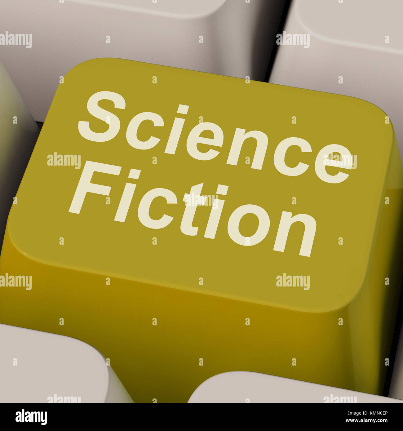Science Fiction Key Showing Sci Fi Books And Movies Stock Photo - Alamy