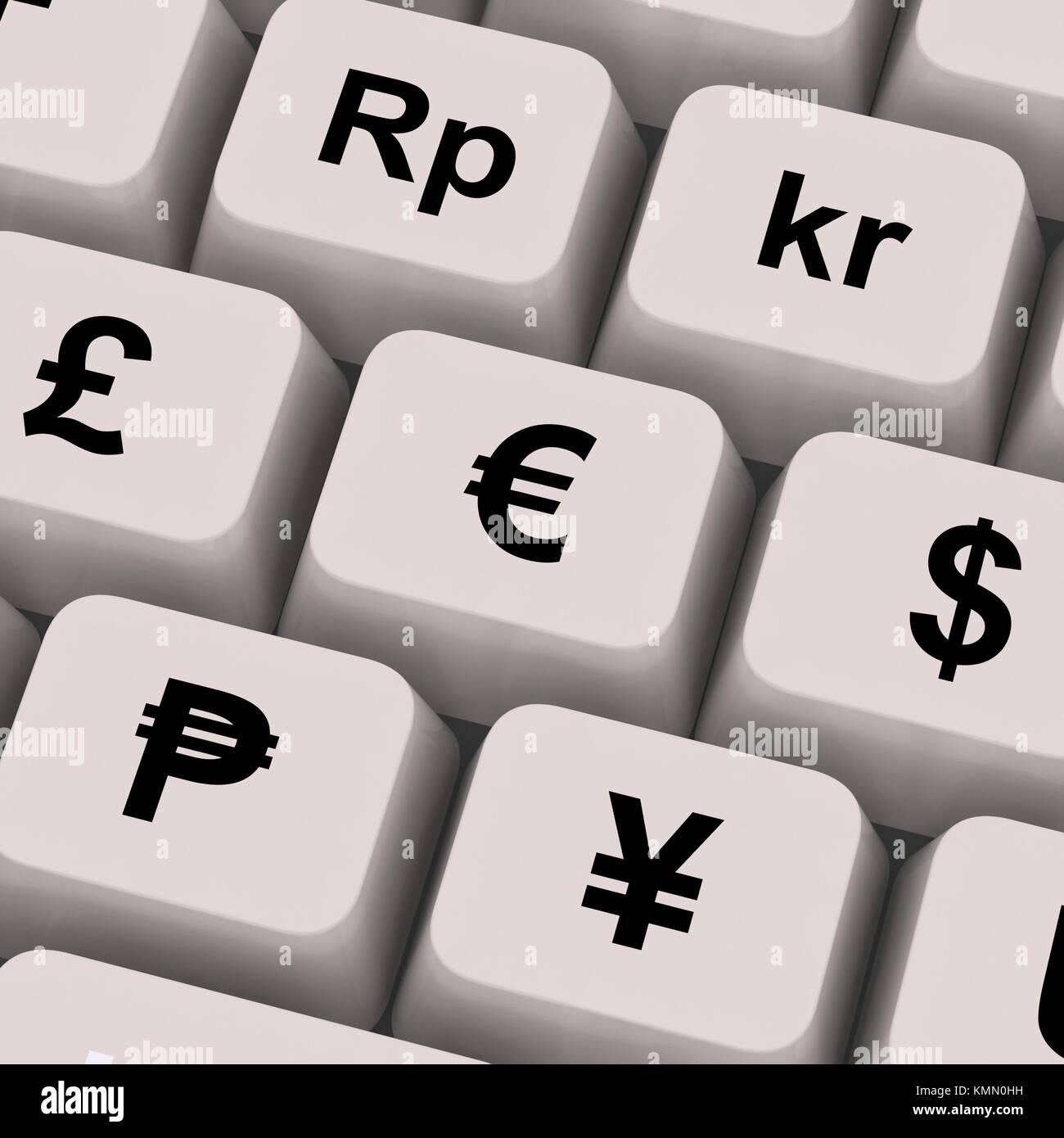 Currency Symbols On Computer Keys Showing Exchange Rates And Finance ...