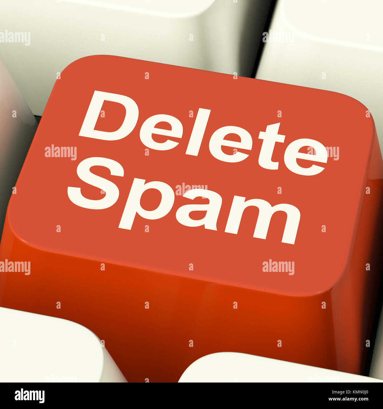 Delete Spam Key For Removing Unwanted Emails Stock Photo - Alamy