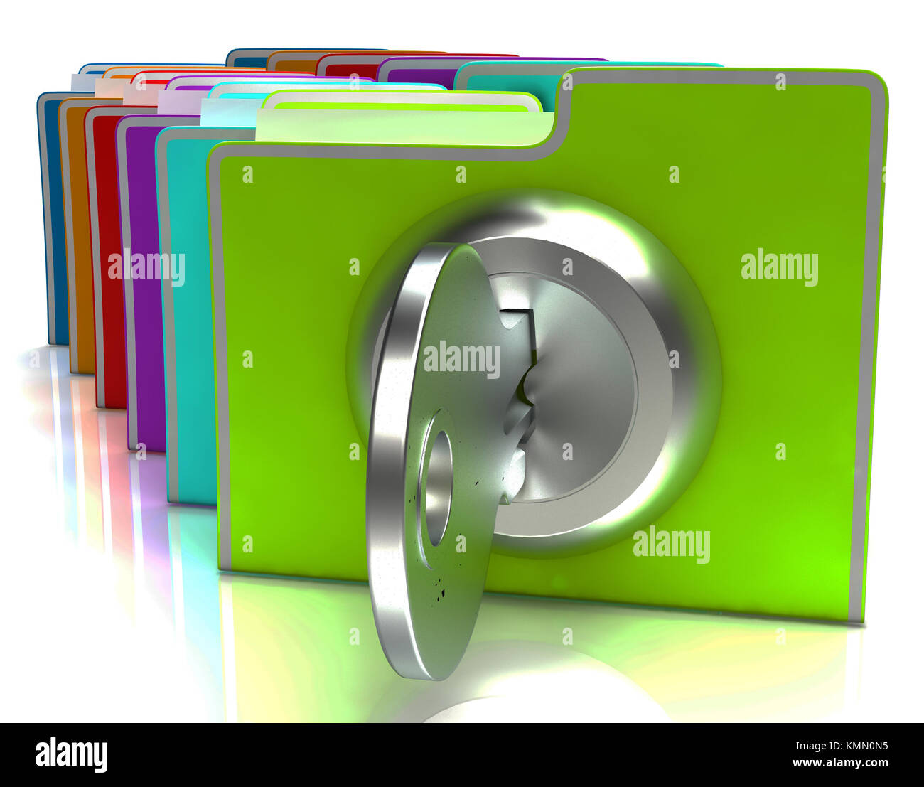 Files With Key Showing Protection And Classified Stock Photo - Alamy
