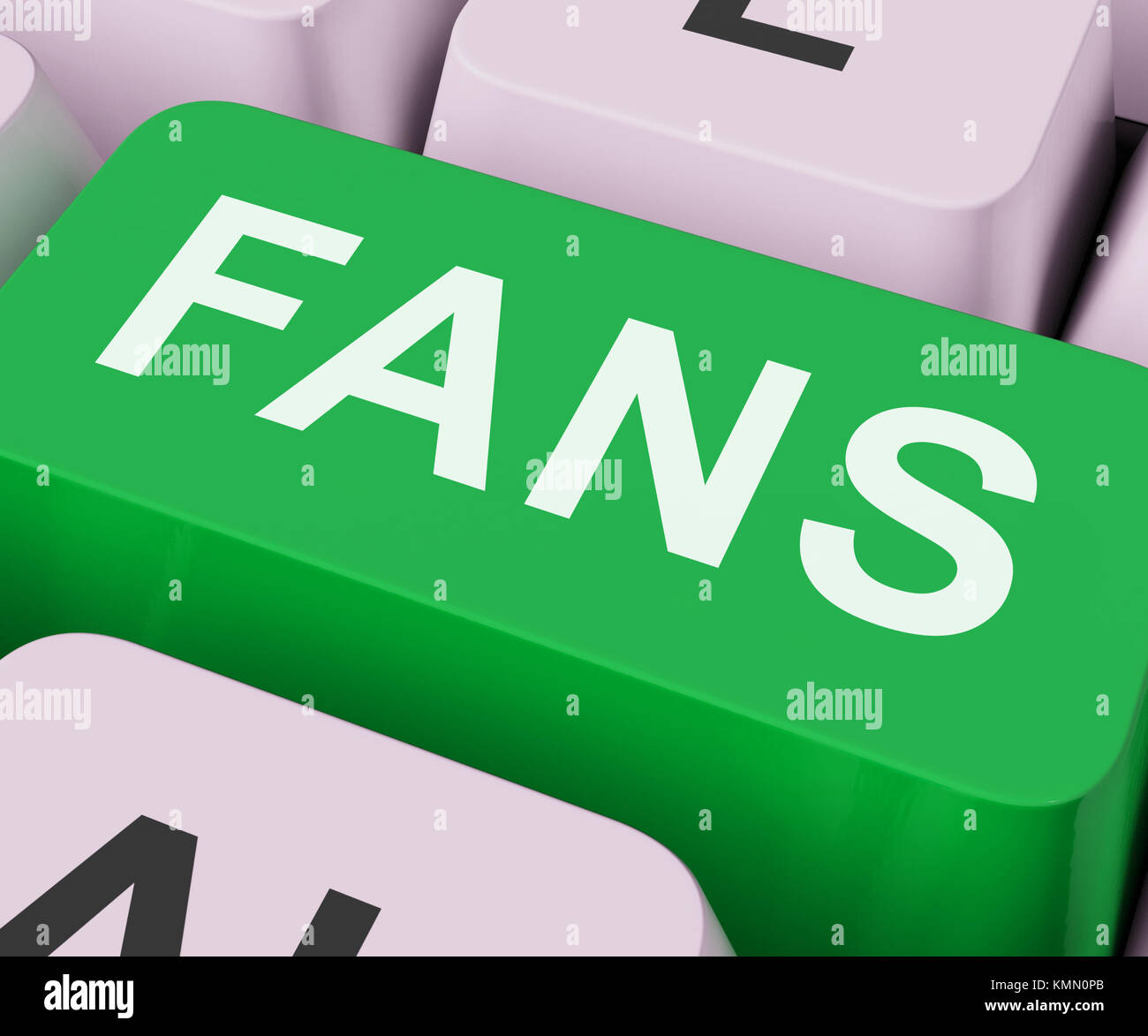 Fans Key Showing Follower Or Internet Fan Stock Photo - Alamy