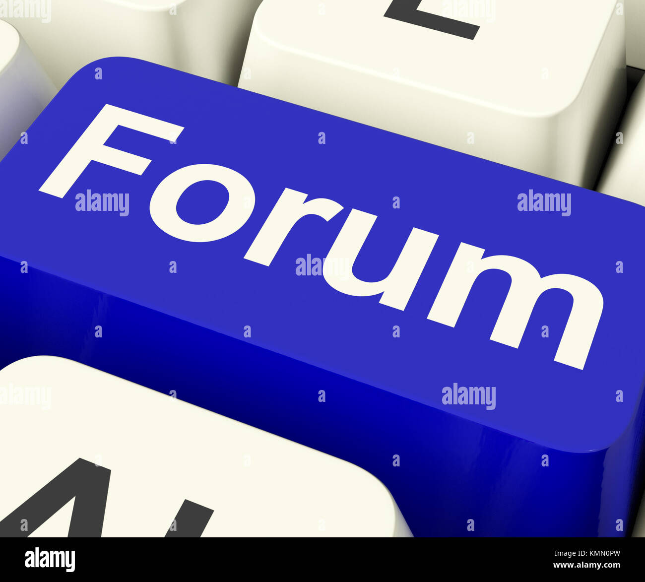 Forum Key As Social Media Community Or Information Stock Photo - Alamy