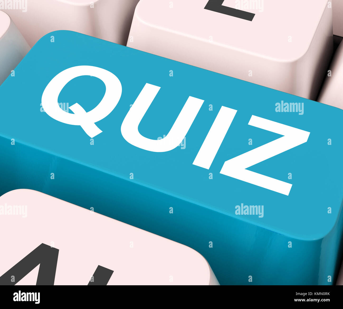 Quiz Key Meaning Test Exam Or Questioning Stock Photo - Alamy