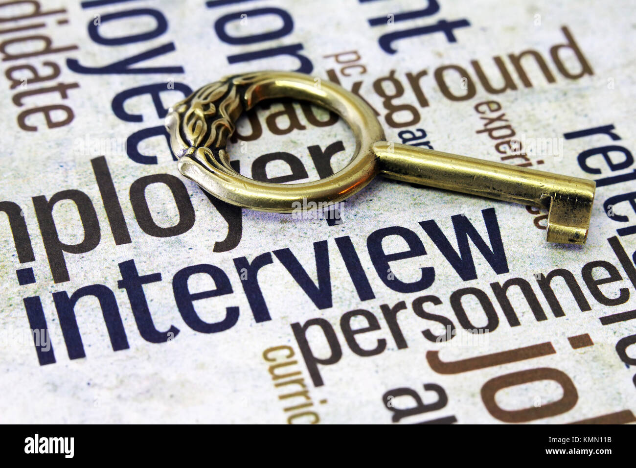 Interview and key concept Stock Photo - Alamy