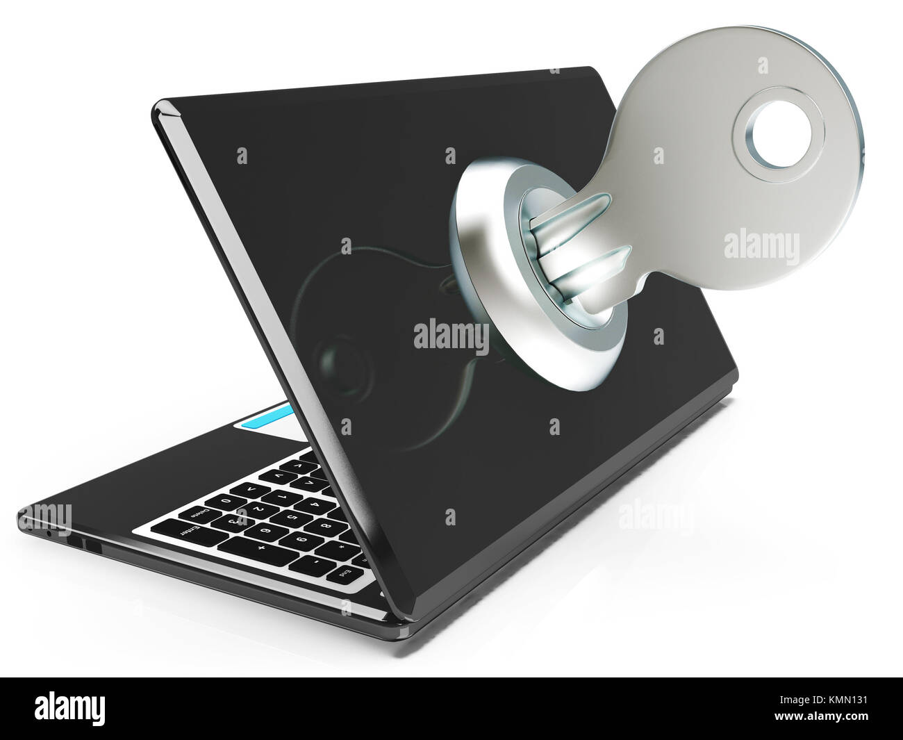Key On Computer Showing Secured Password Or Unlocking Stock Photo - Alamy