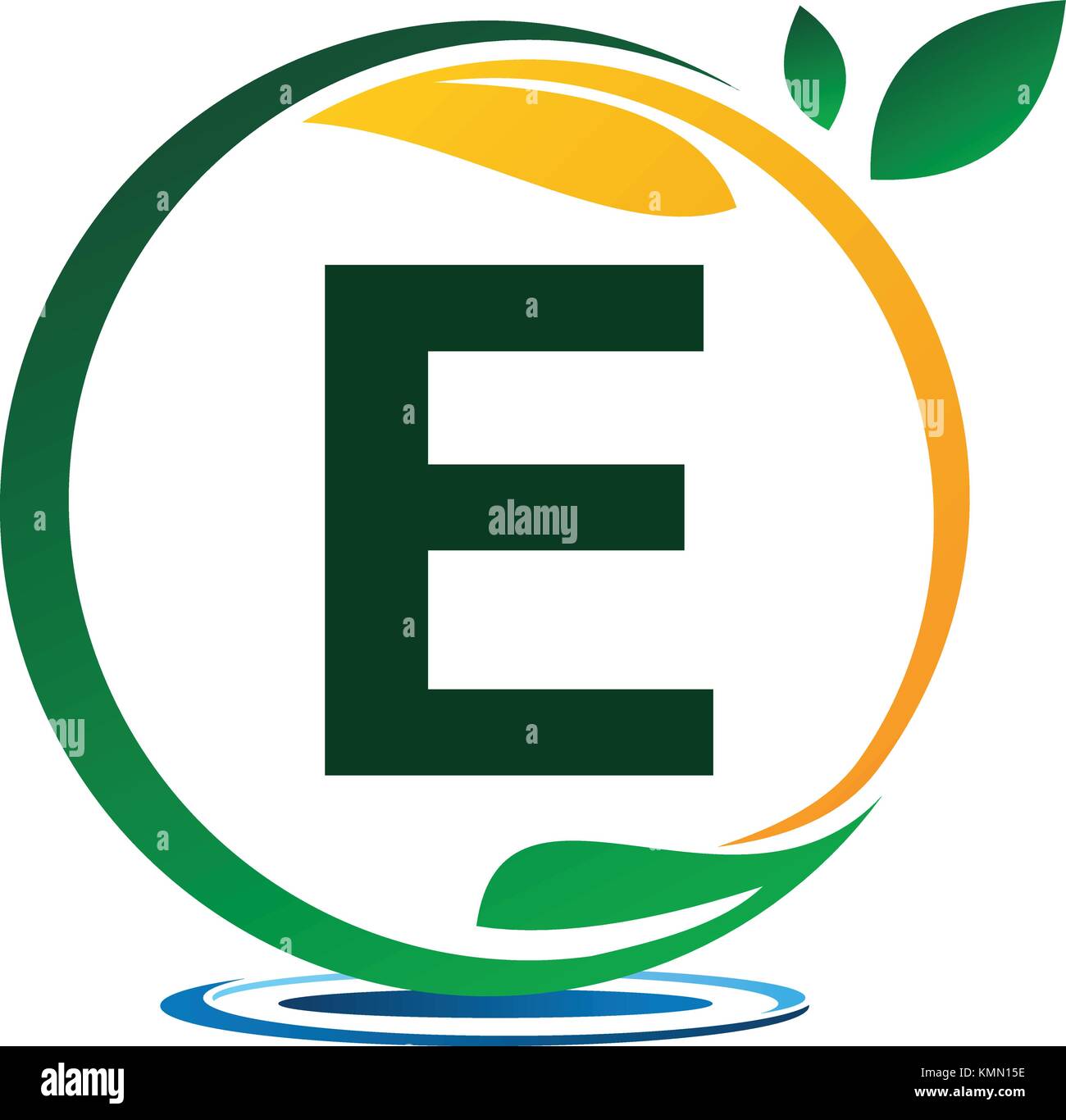 Green Project Solution Letter E Stock Vector Image & Art - Alamy