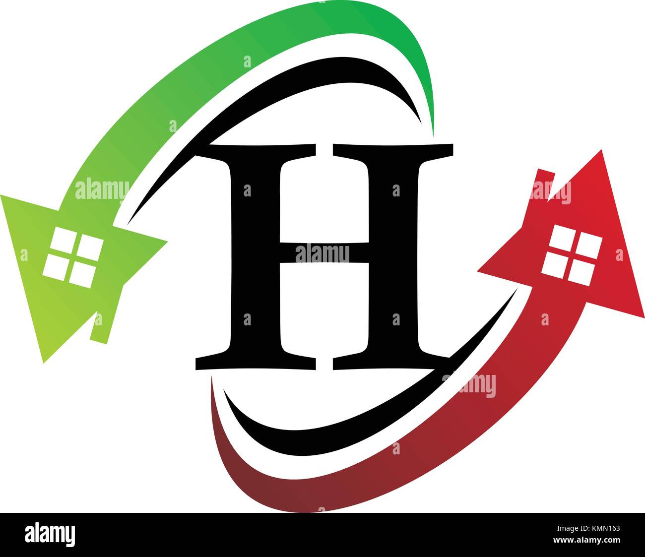 Real Estate Letter H Stock Vector Image & Art - Alamy