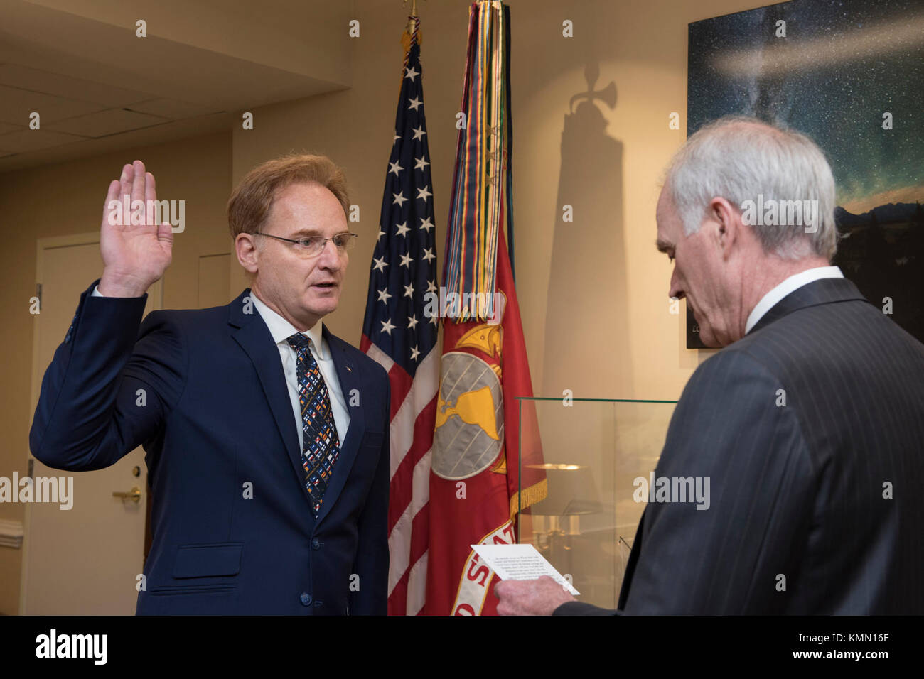 WASHINGTON (Dec. 4, 2017) Thomas Modly, left, is formally sworn in as ...