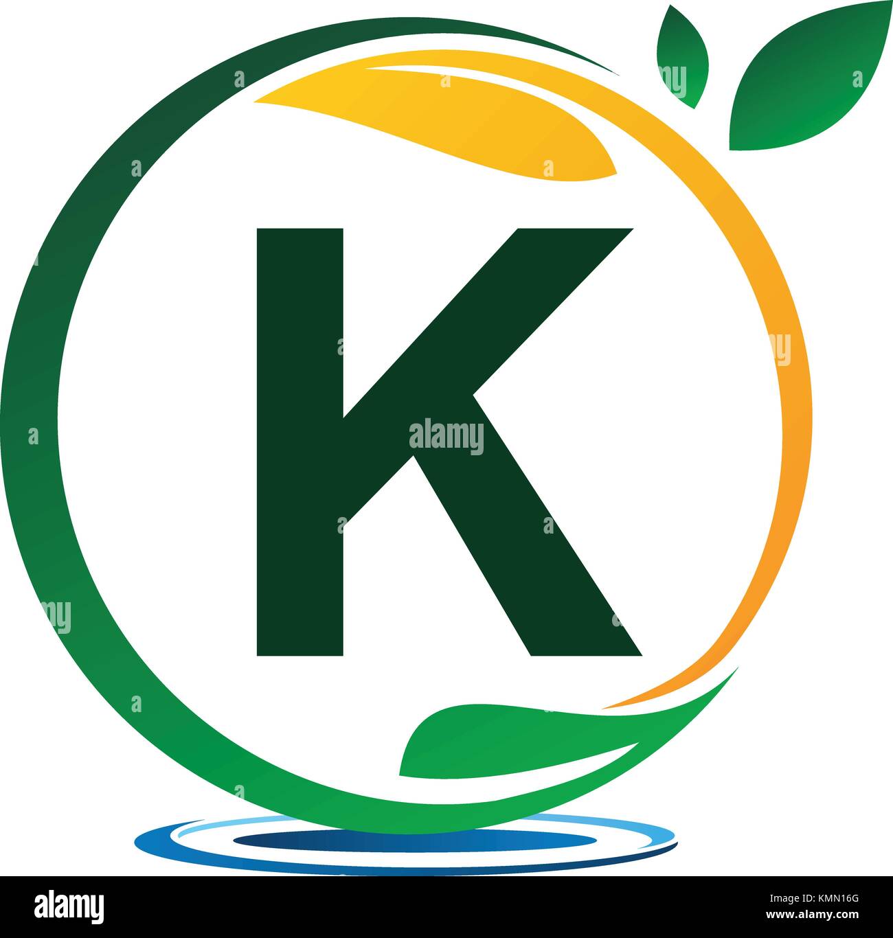 Green Project Solution Letter K Stock Vector Image & Art - Alamy