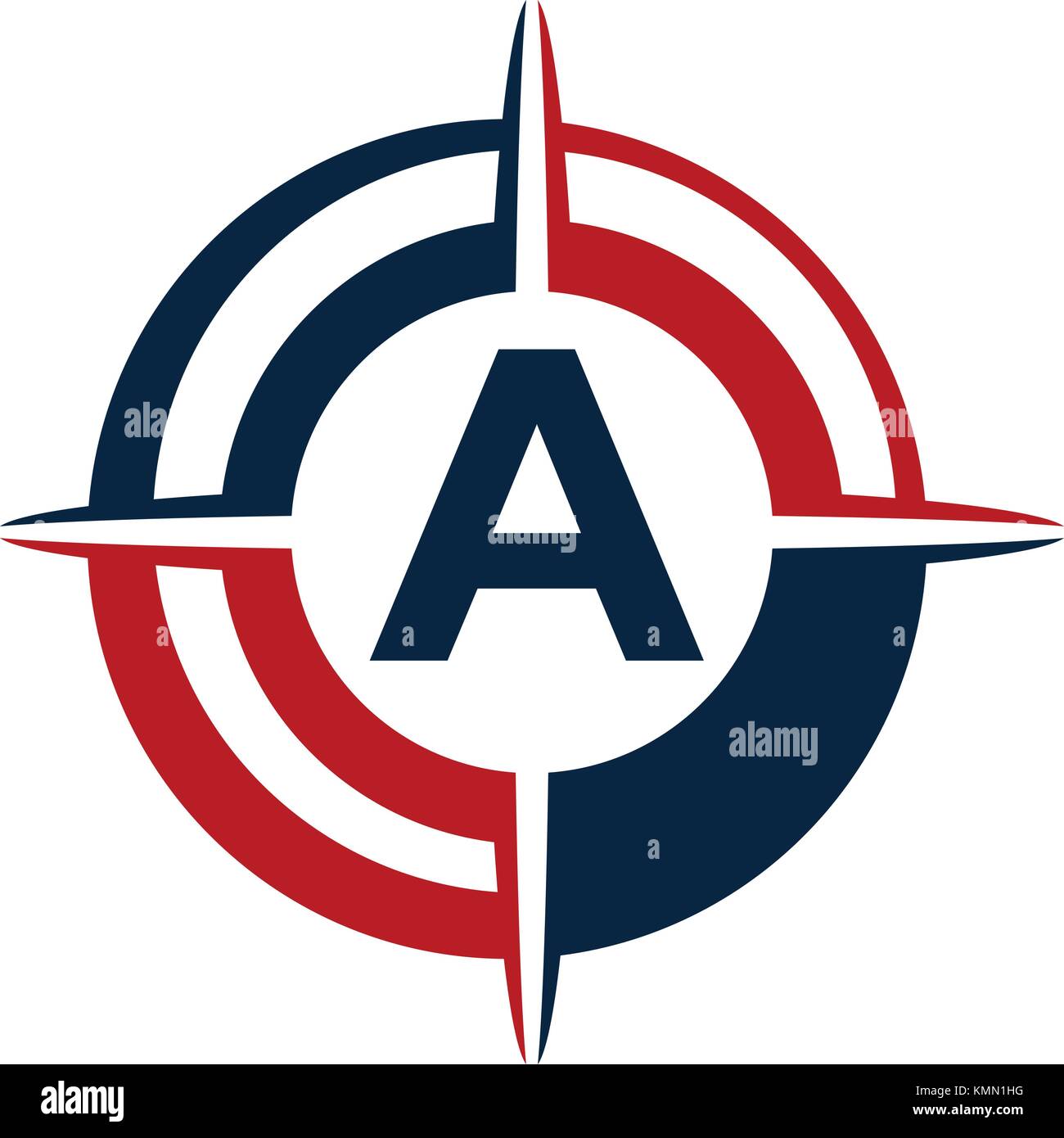 Compass Guide Solution Letter A Stock Vector Image & Art - Alamy