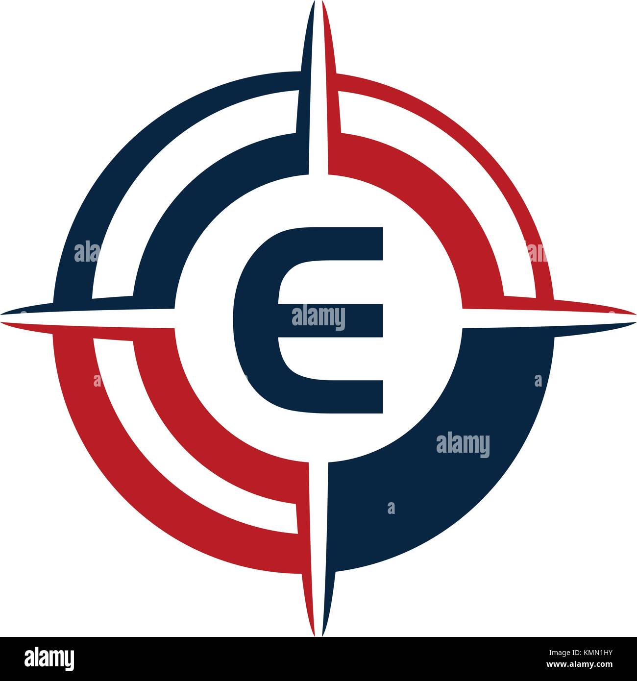 Compass Guide Solution Letter E Stock Vector Image & Art - Alamy
