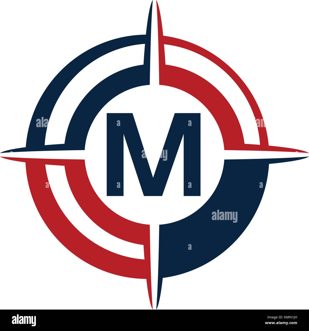Compass Guide Solution Letter M Stock Vector Image & Art - Alamy