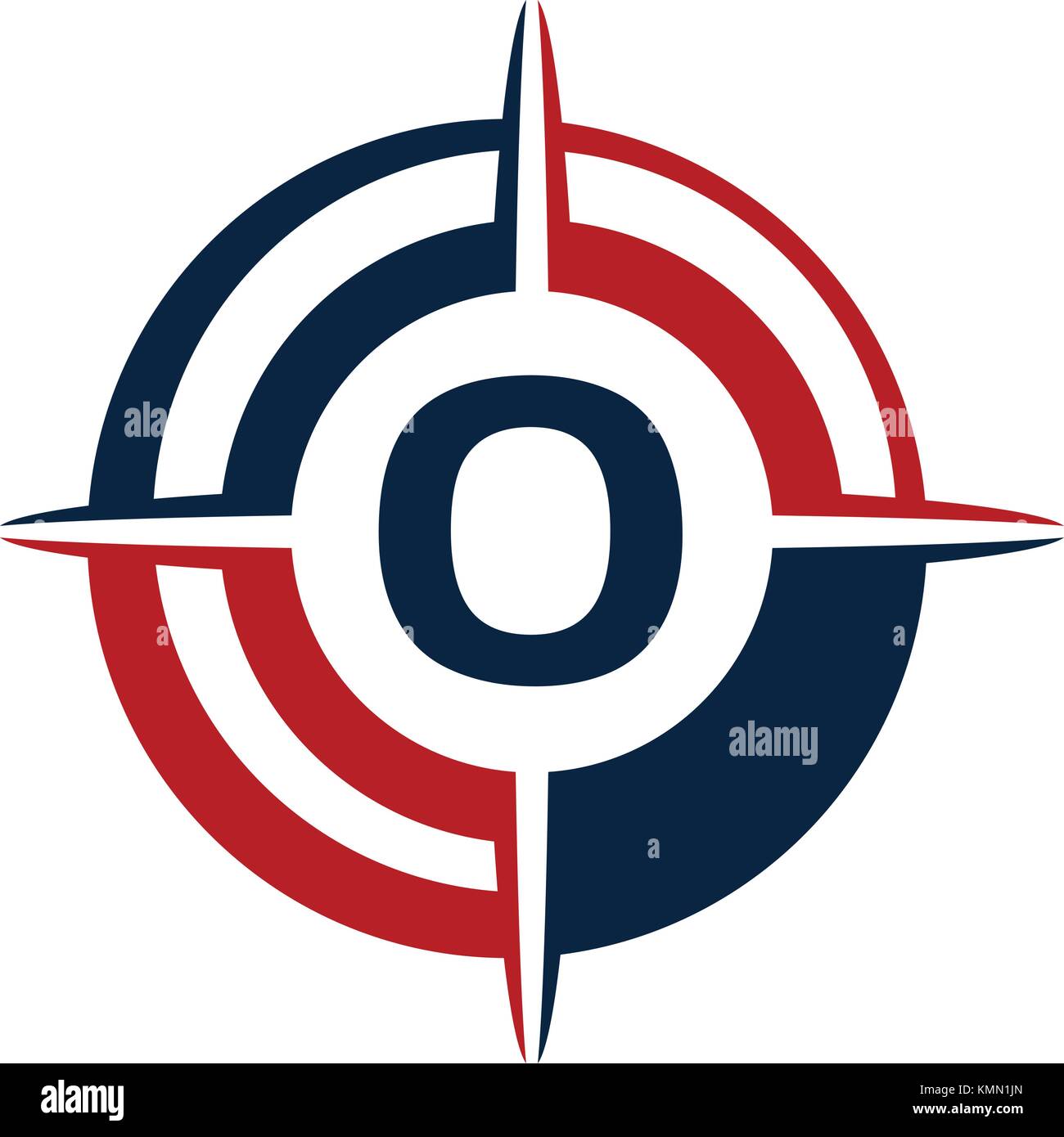 Compass Guide Solution Letter O Stock Vector Image & Art - Alamy