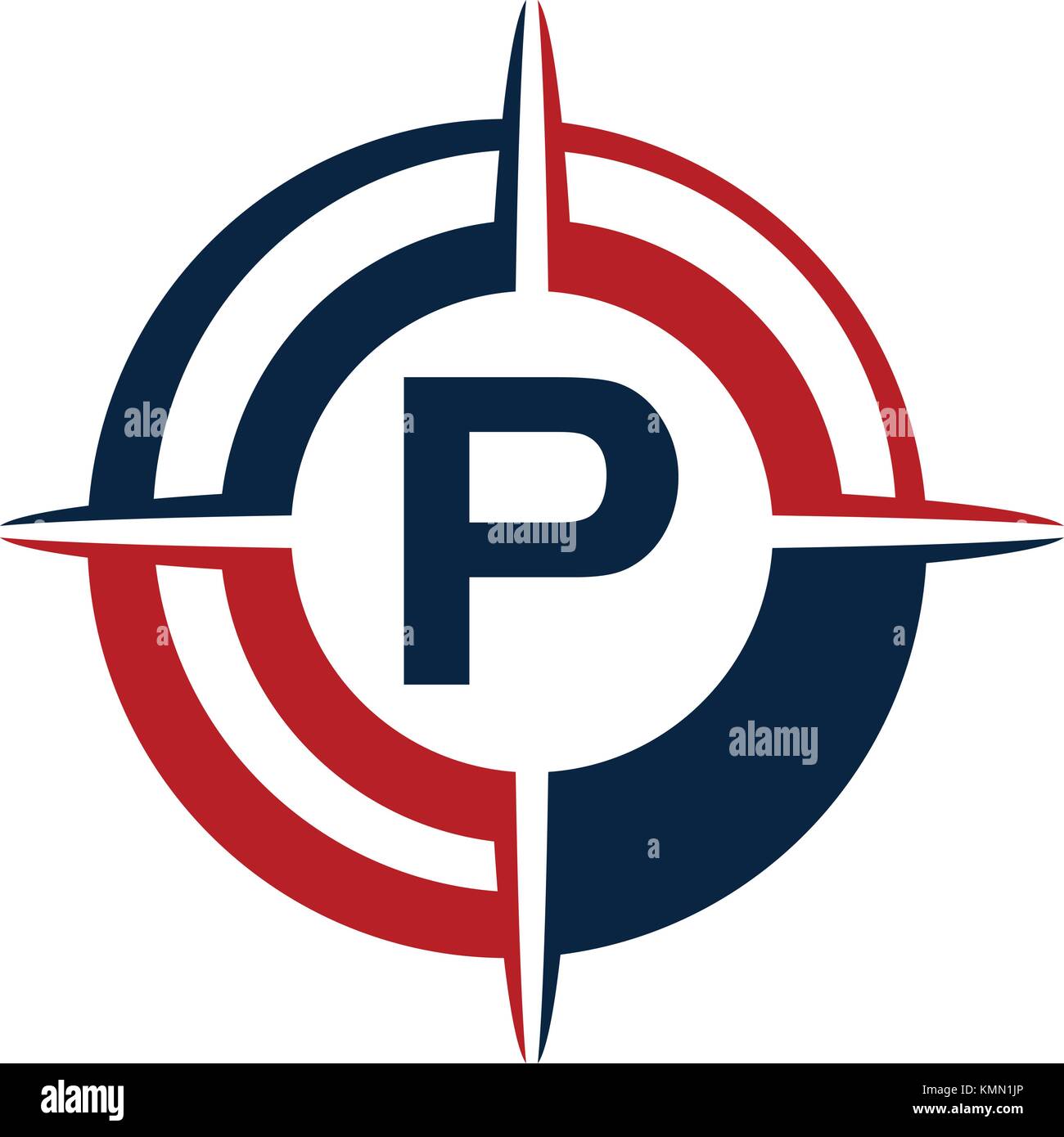 Compass Guide Solution Letter P Stock Vector Image & Art - Alamy