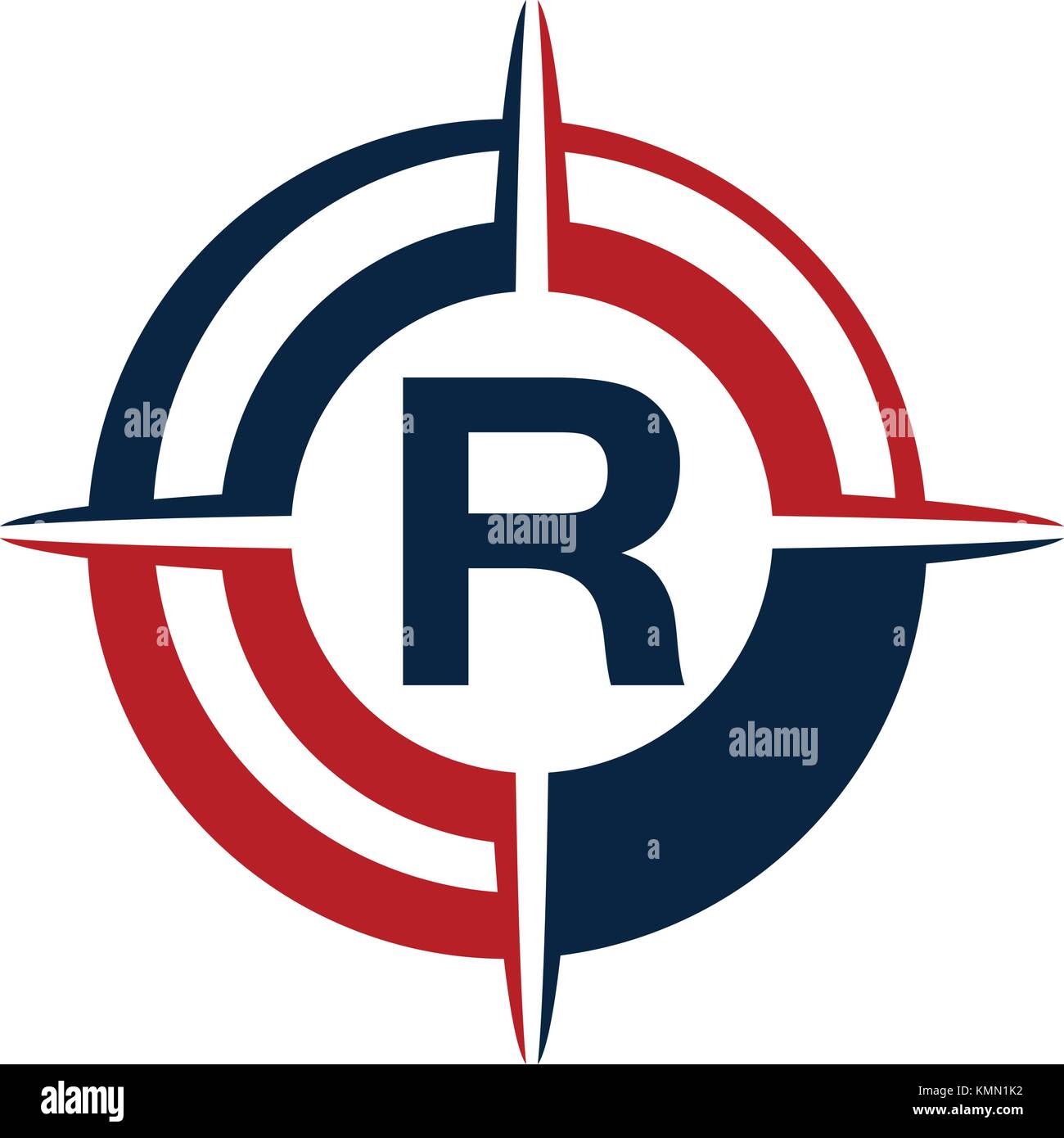 Compass Guide Solution Letter R Stock Vector Image & Art - Alamy