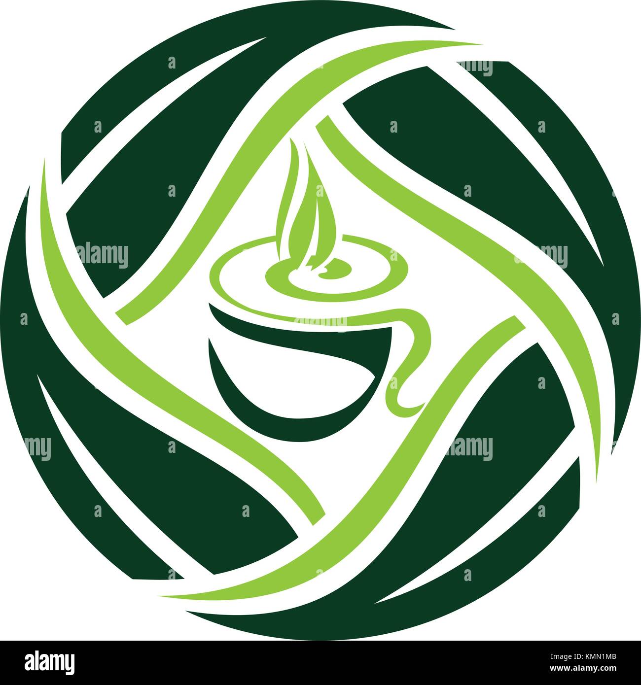 Cup Leaf Logo Design Template Vector Stock Vector Image & Art - Alamy