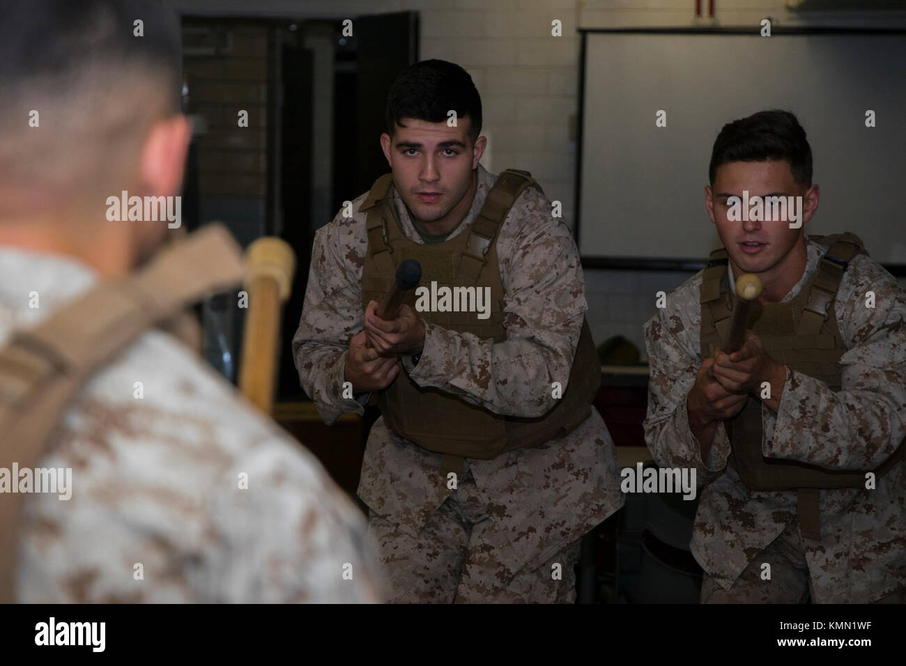 U.S Marines Lance Cpl. Tyler Cooley and LCpl. James Nye with Training ...